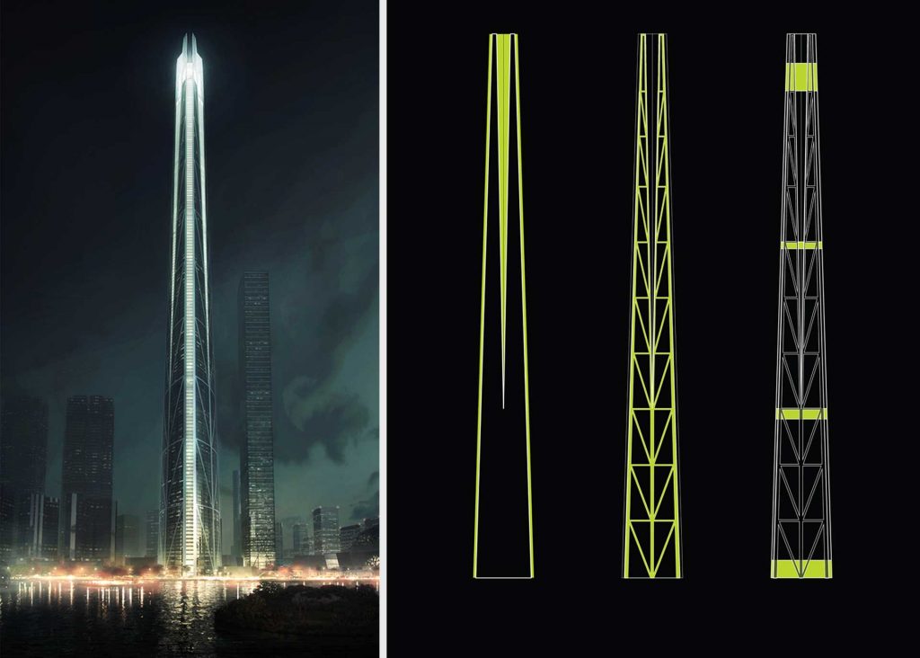 SHENZHEN | Global Tower | 500m | 1640ft | 110 fl | Demo ...